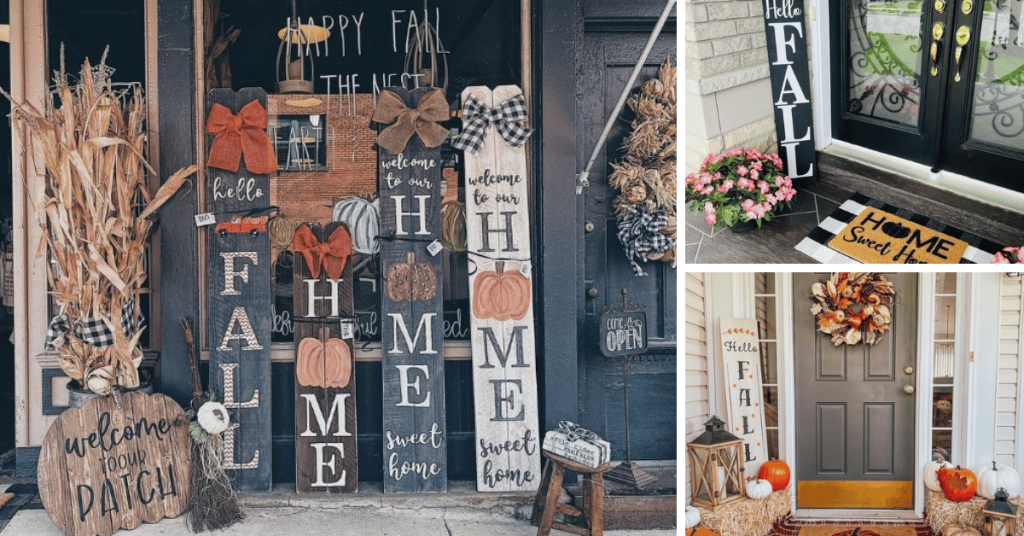 Fall Into Autumn: 25 Cozy Chic DIY Fall Porch Sign & Décor Ideas