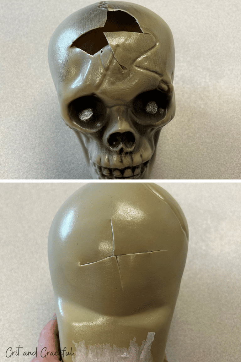 How To Make A Spooky DIY Skull Topiary For Halloween - Grit And Graceful